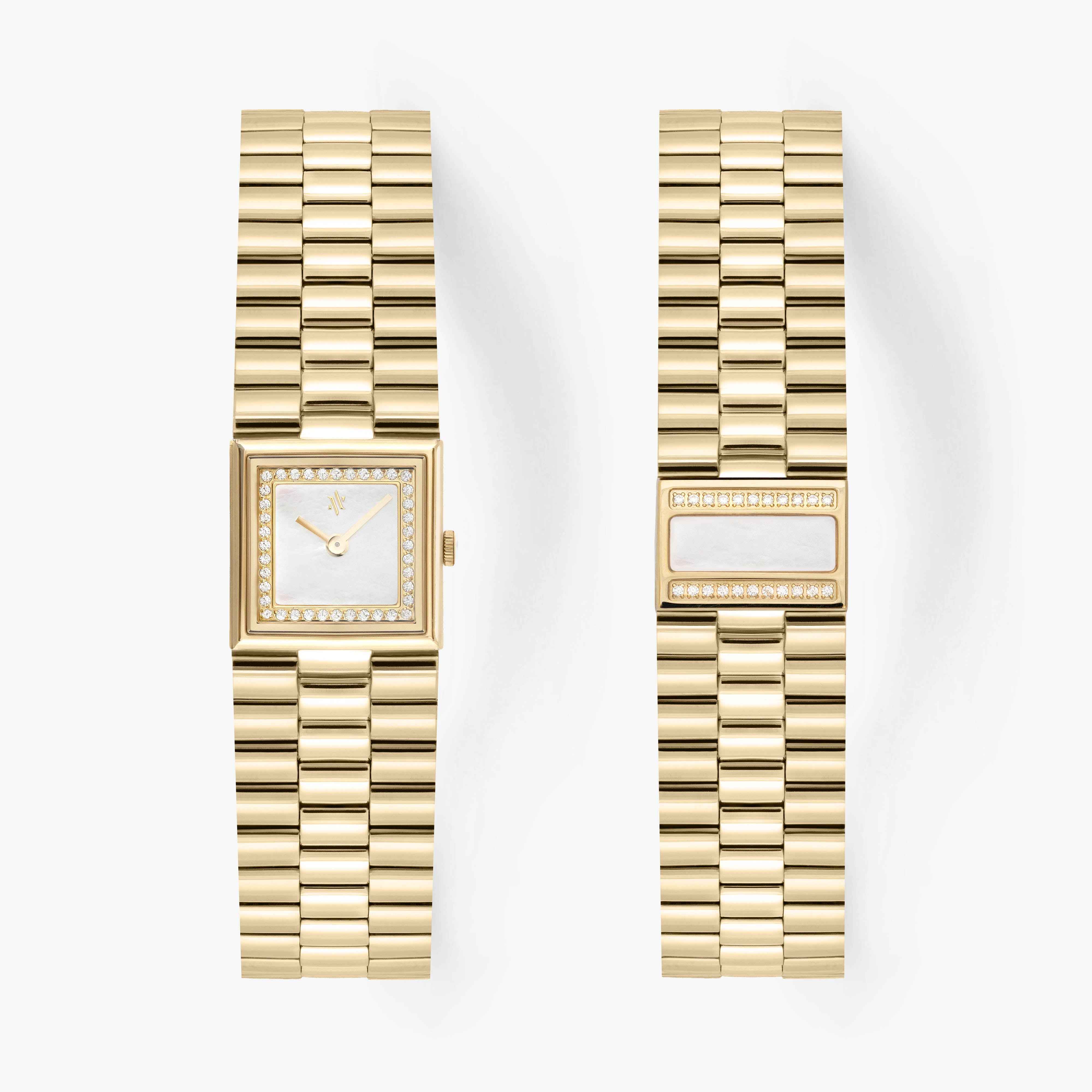 CATENA Pearl Watch Bracelet in Yellow Gold | VANNA