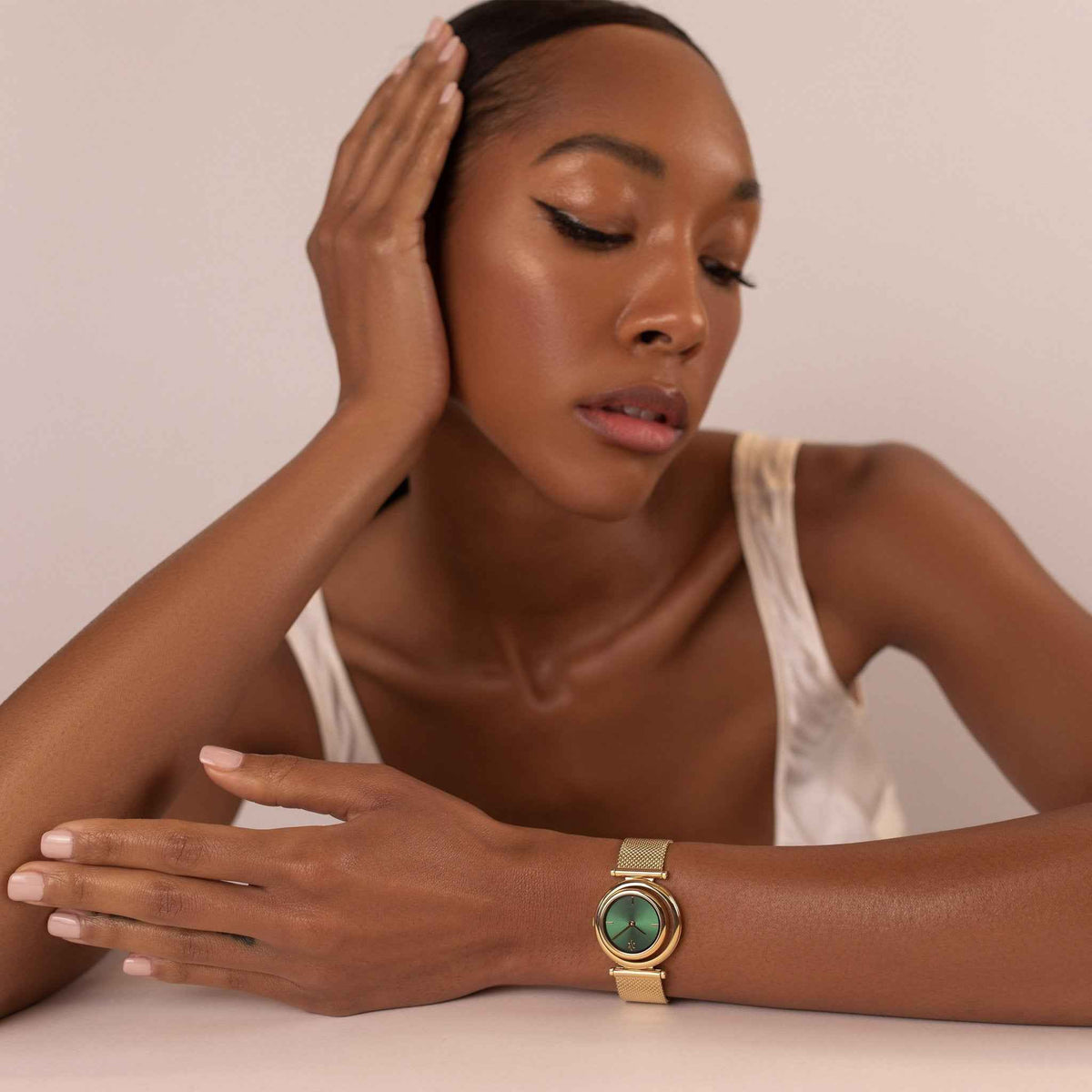 ECLIPSE Emerald Watch in Yellow Gold | VANNA